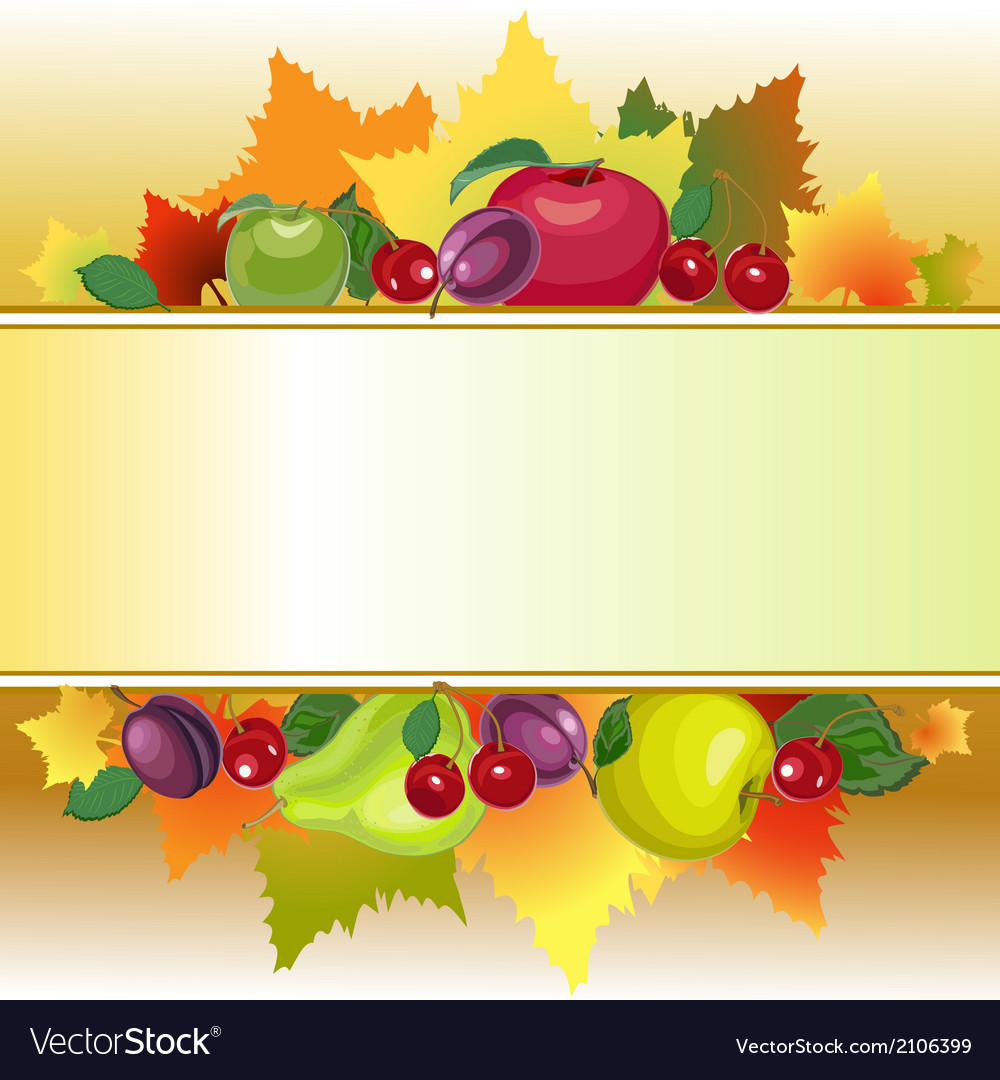 Fruit text box Royalty Free Vector Image - VectorStock