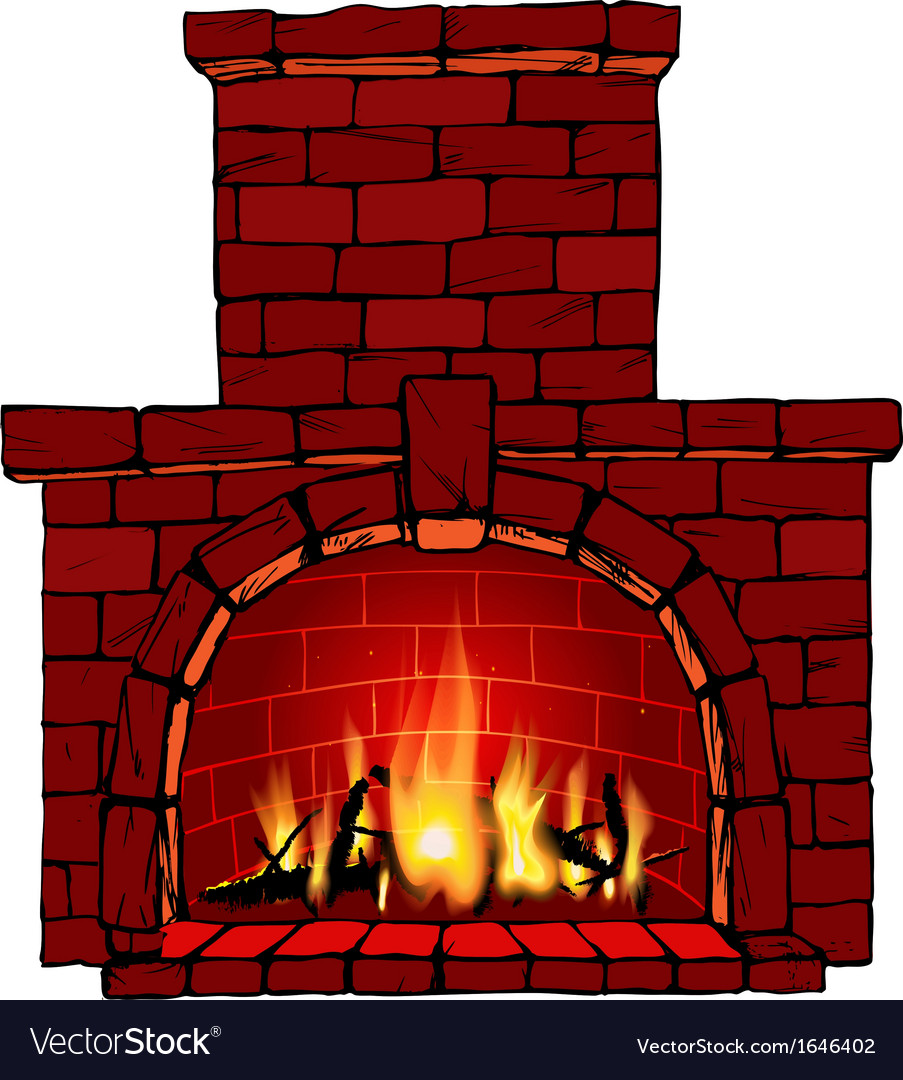 Fireplace Royalty Free Vector Image - VectorStock