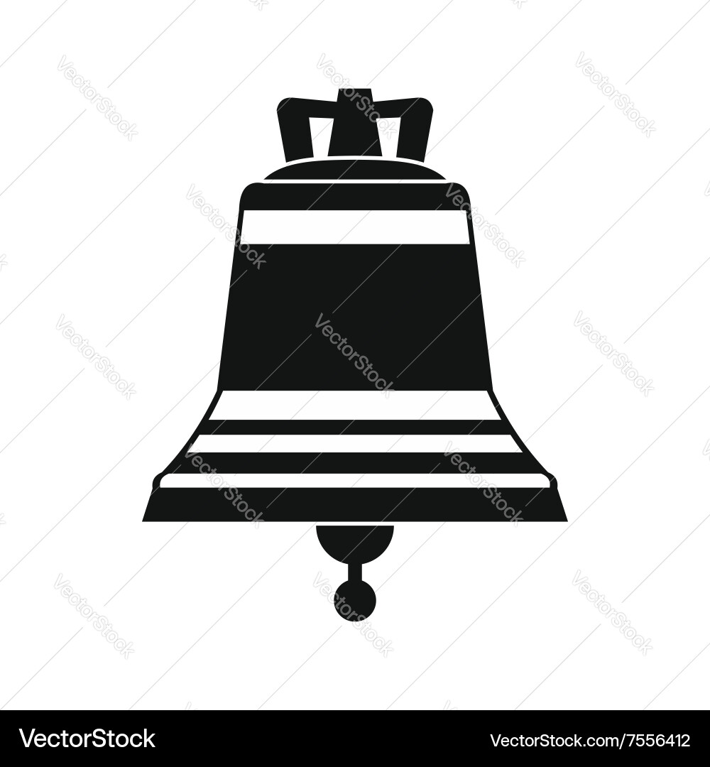 Church Bell Black Simple Icon Royalty Free Vector Image