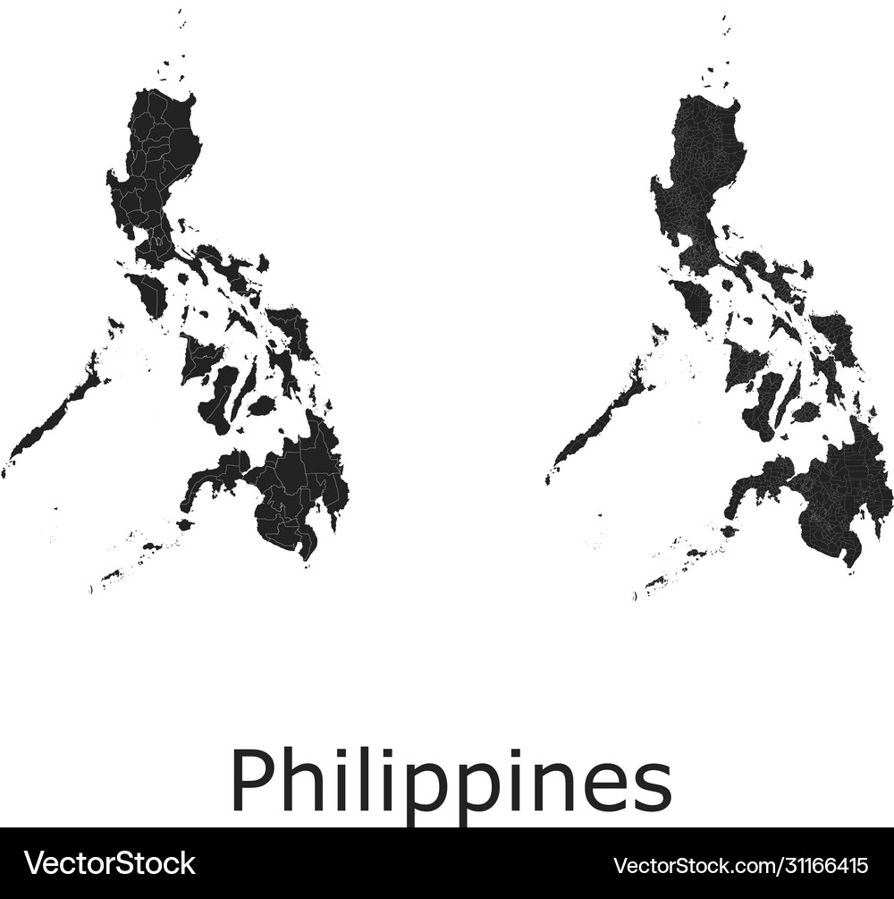 Philippines map with regional division Royalty Free Vector