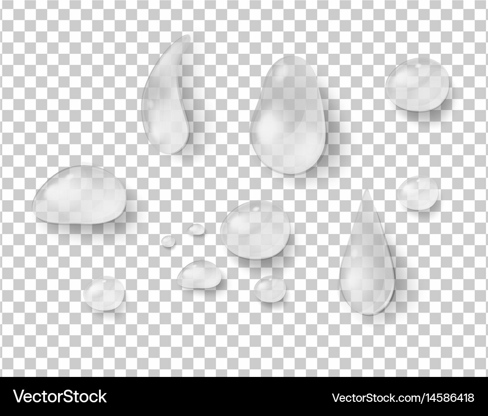 Different shapes of raindrops Royalty Free Vector Image