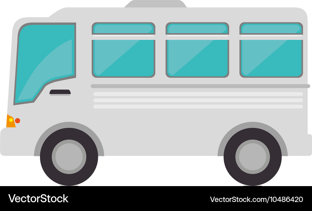Minibus cartoon vehicle Royalty Free Vector Image