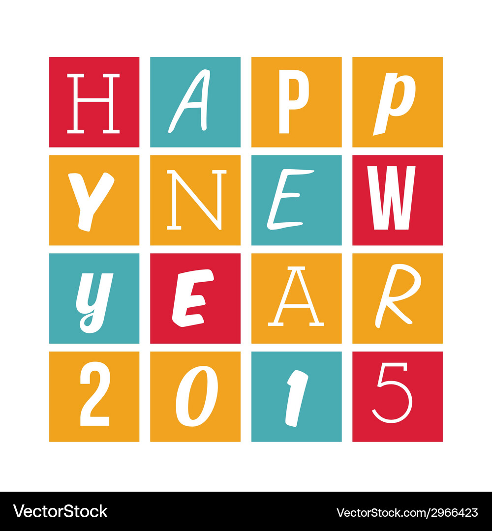 Happy new year design Royalty Free Vector Image