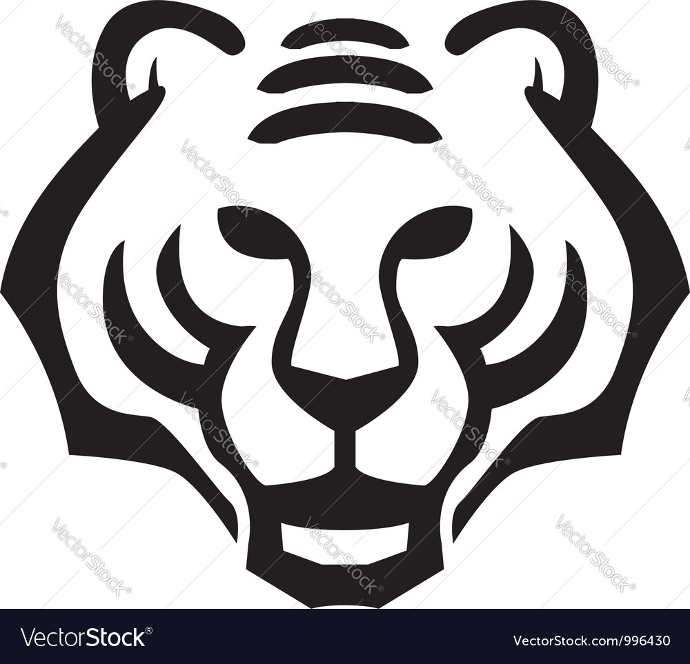 Tiger Face Royalty Free Vector Image - VectorStock