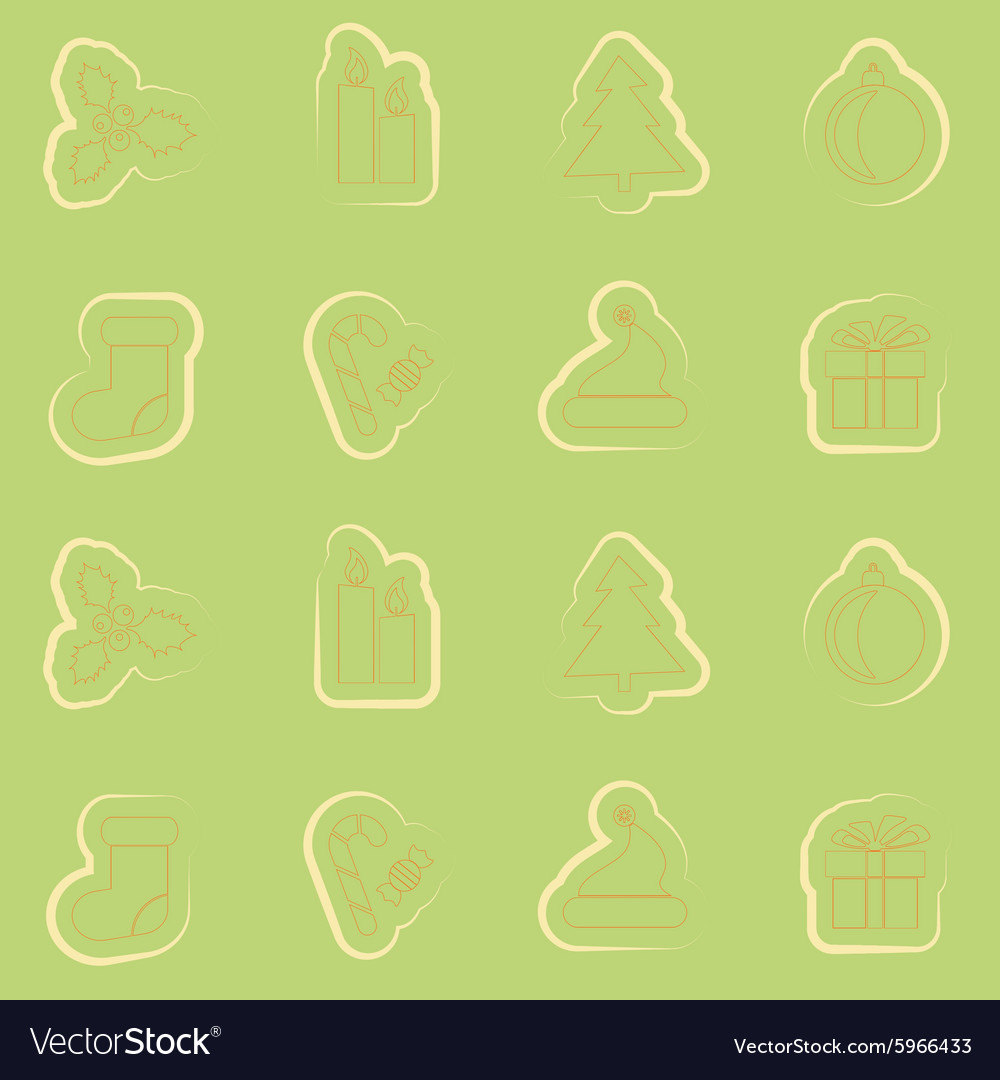 Seamless background with christmas elements Vector Image