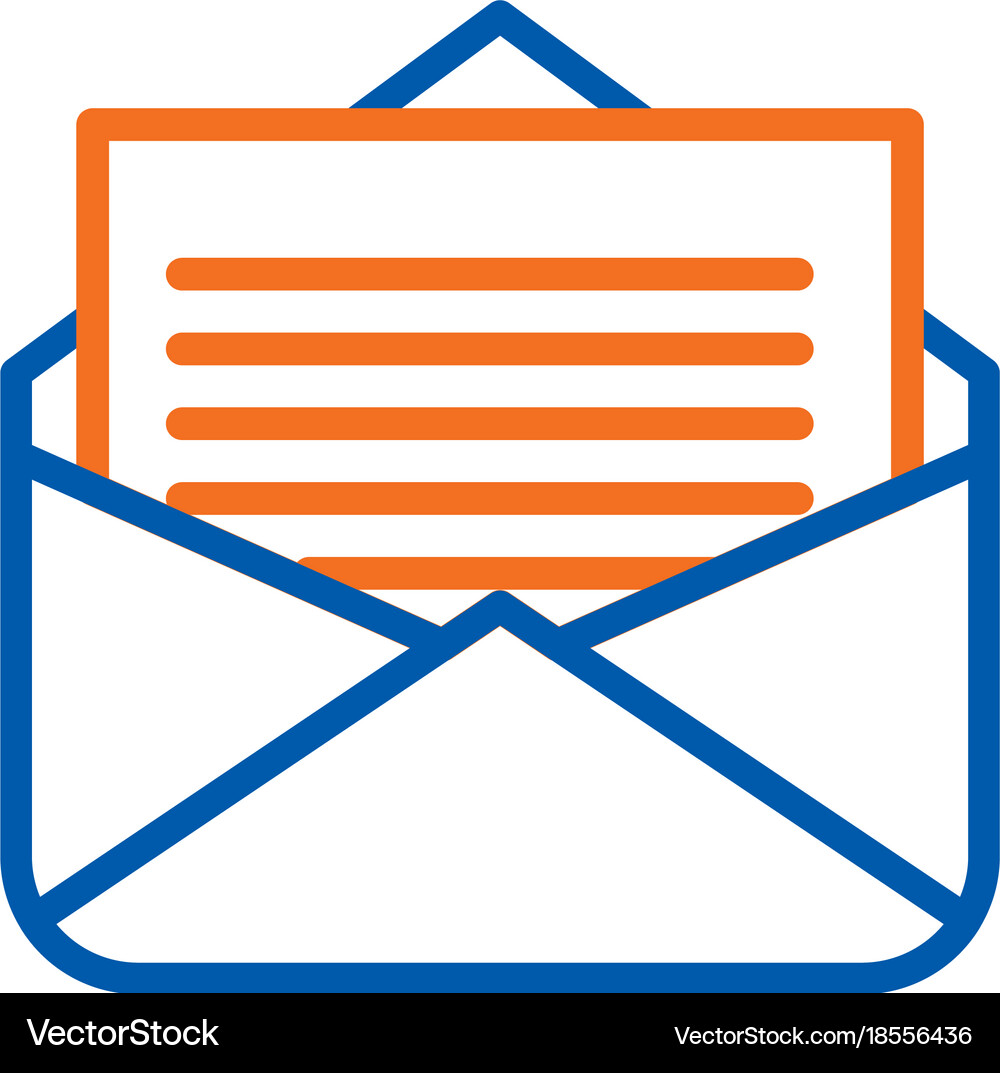 Email message letter social media symbol Vector Image