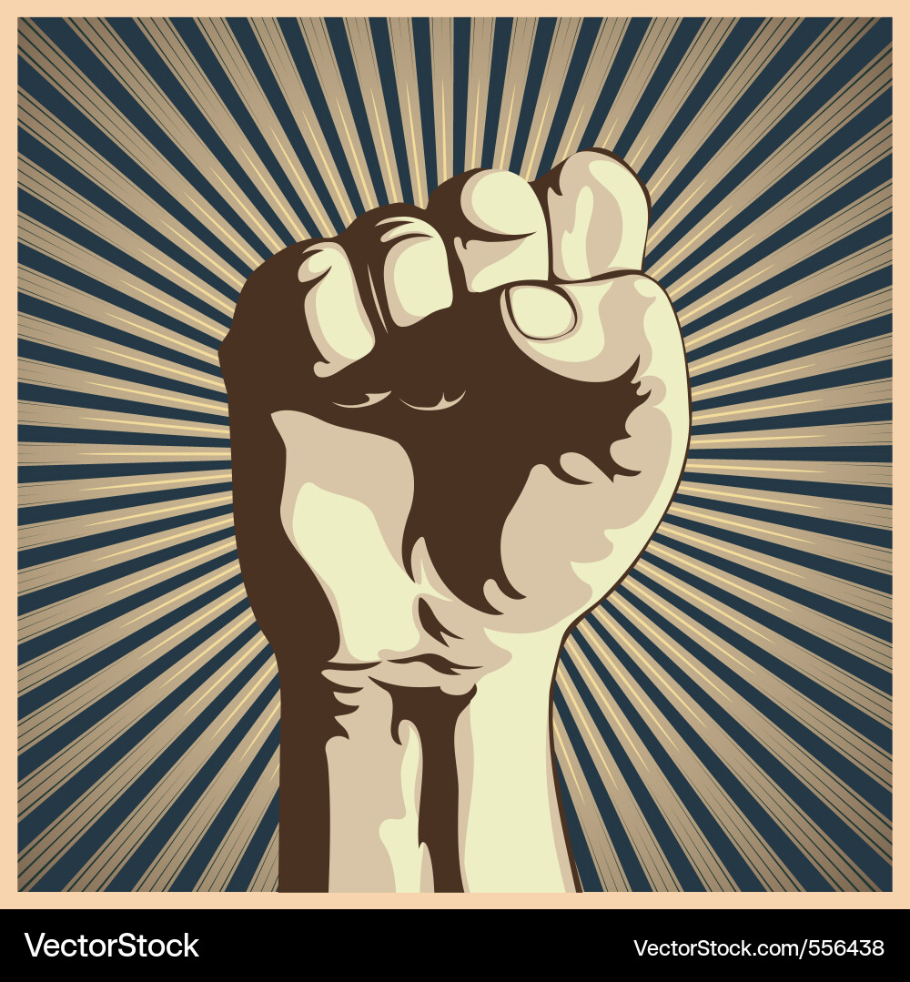 Clenched fist Royalty Free Vector Image - VectorStock