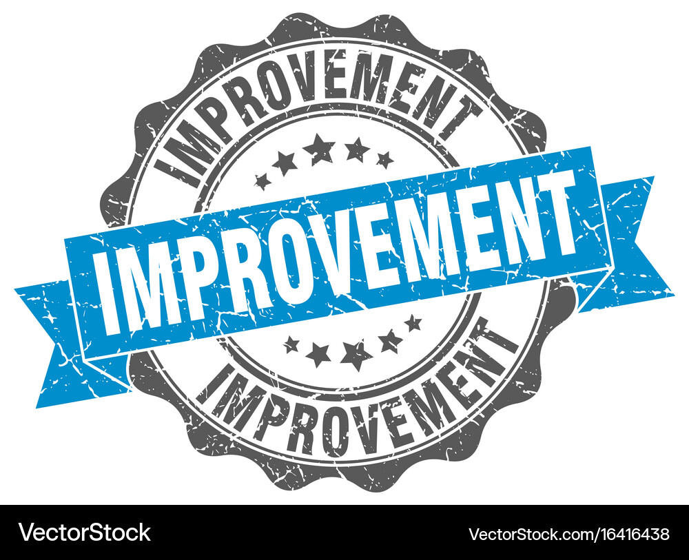 Improvement stamp sign seal Royalty Free Vector Image