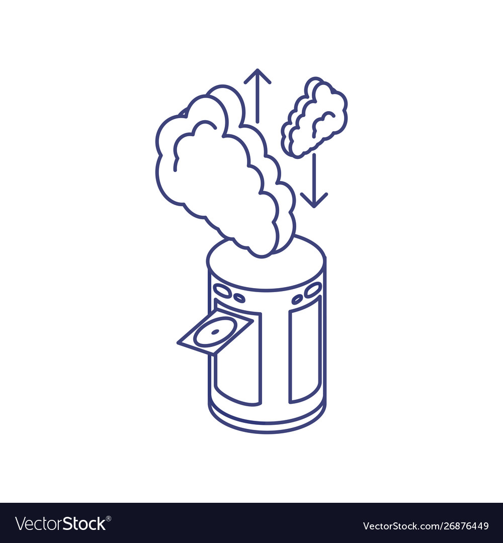 Data center disk reader with cloud computer Vector Image