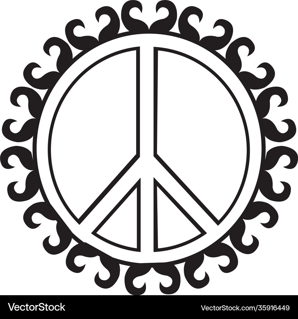 Peace symbol icon friendship design template Vector Image