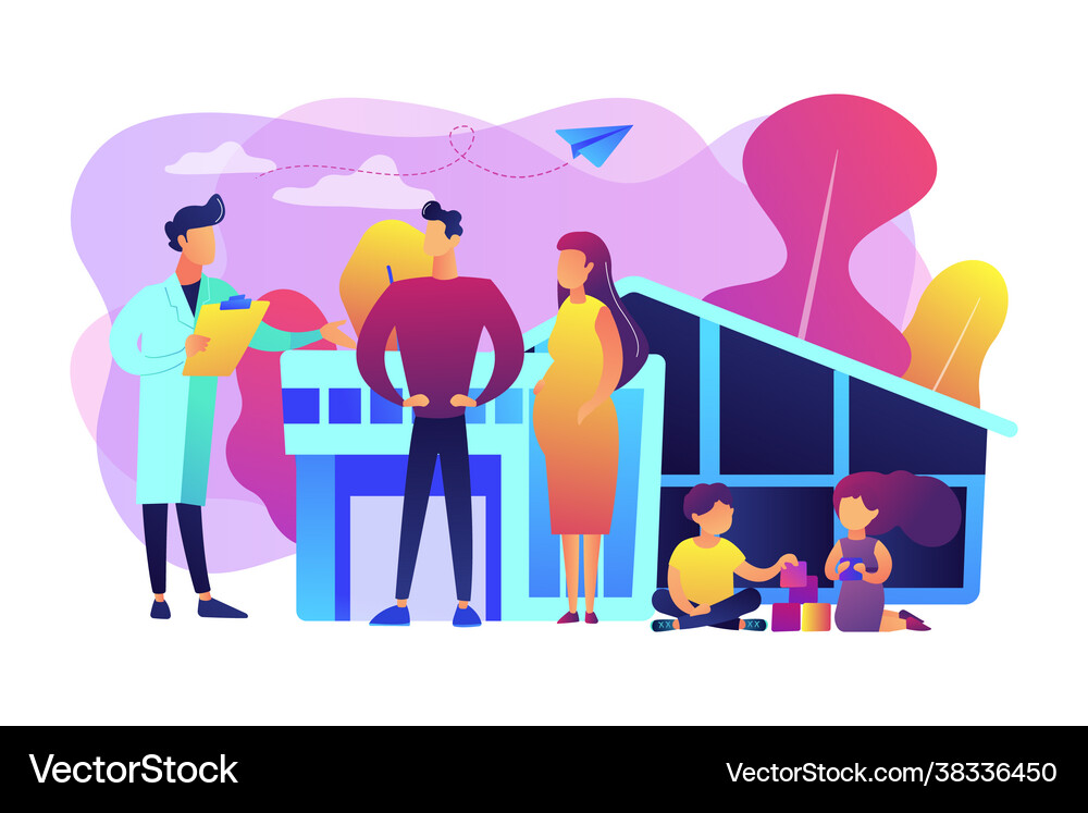 Family doctor concept Royalty Free Vector Image