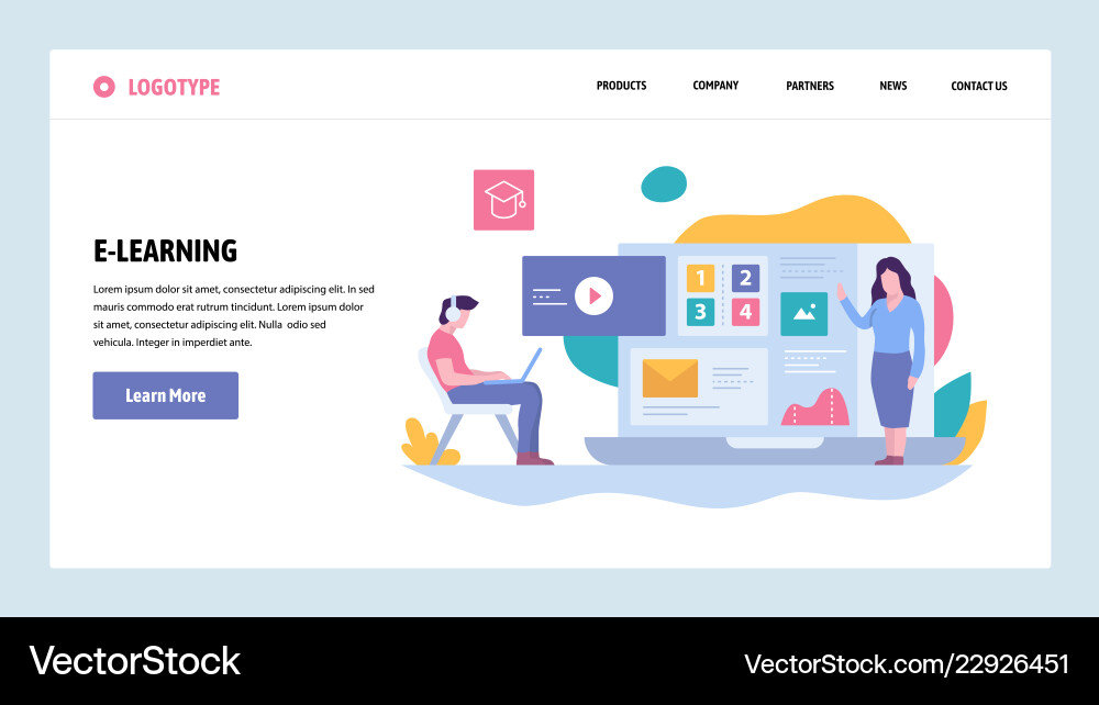 Web site gradient design template online Vector Image