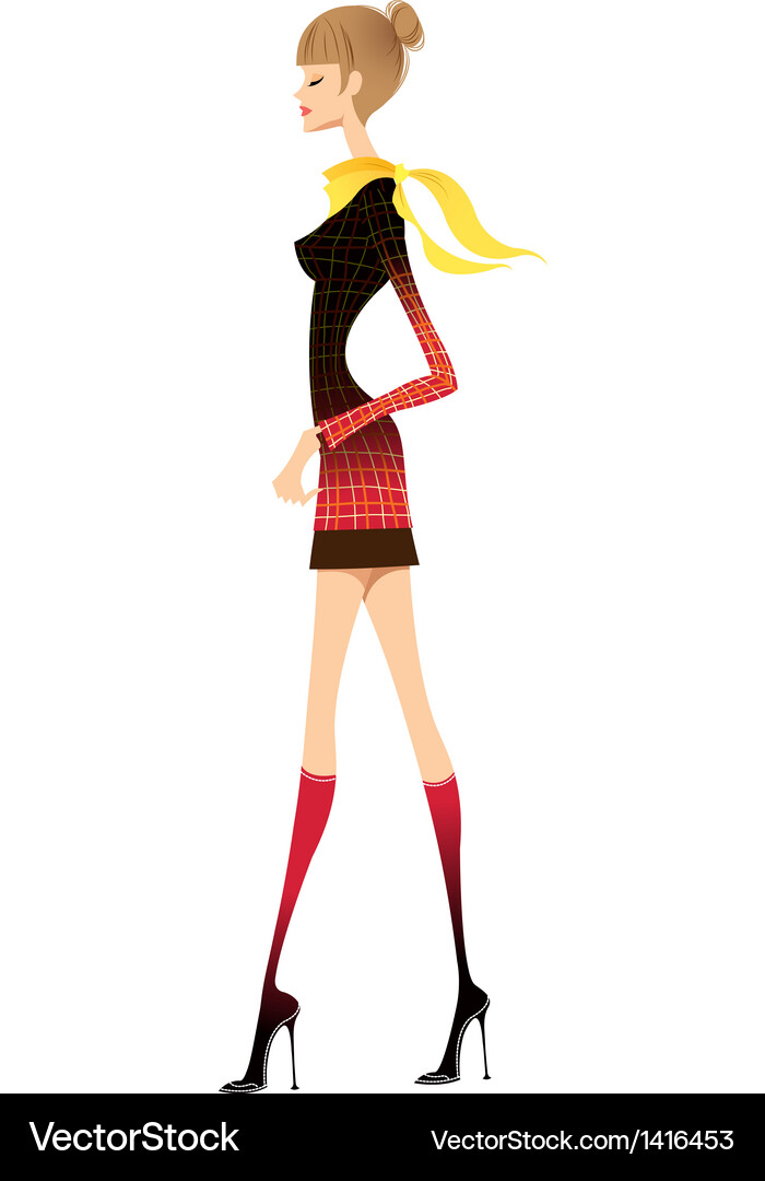 Side view of woman Royalty Free Vector Image - VectorStock