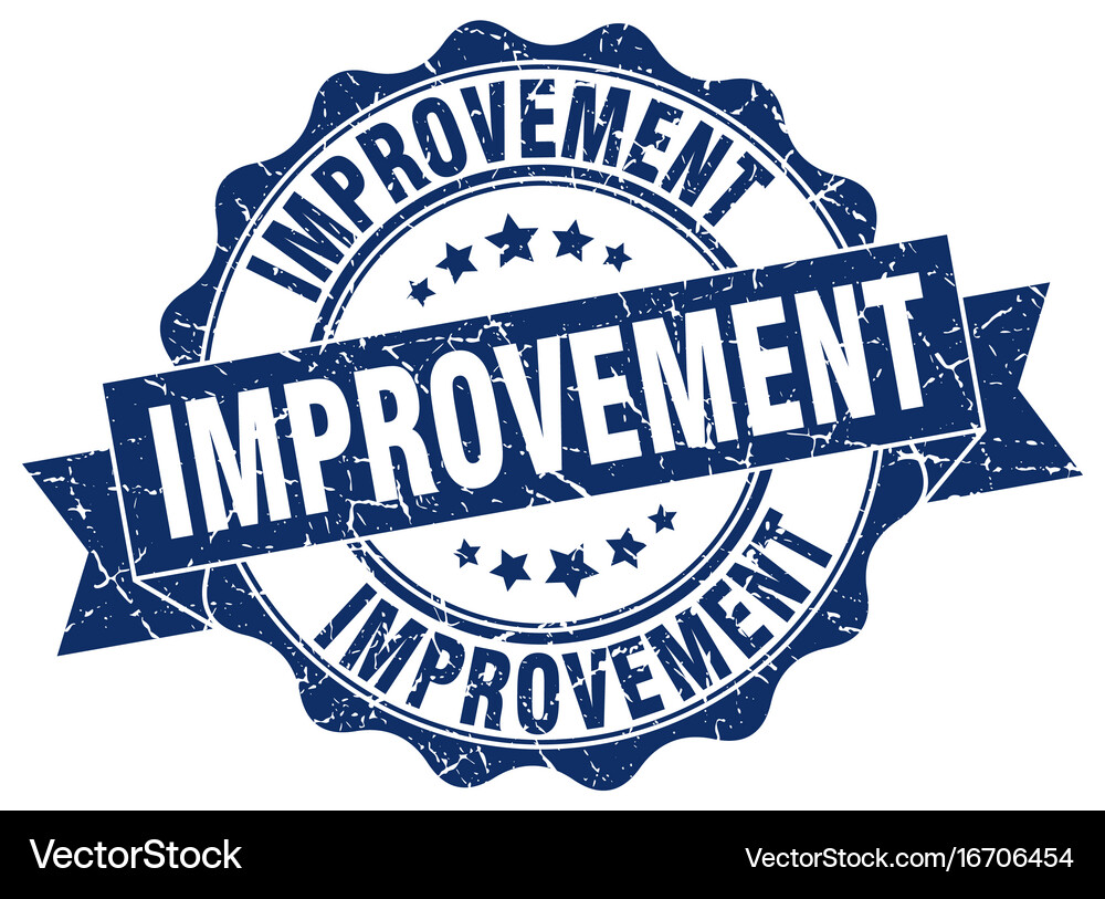 Improvement stamp sign seal Royalty Free Vector Image