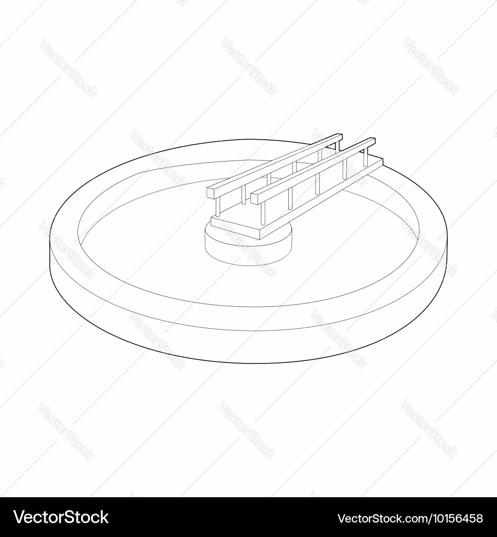 Round pool icon outline style Royalty Free Vector Image