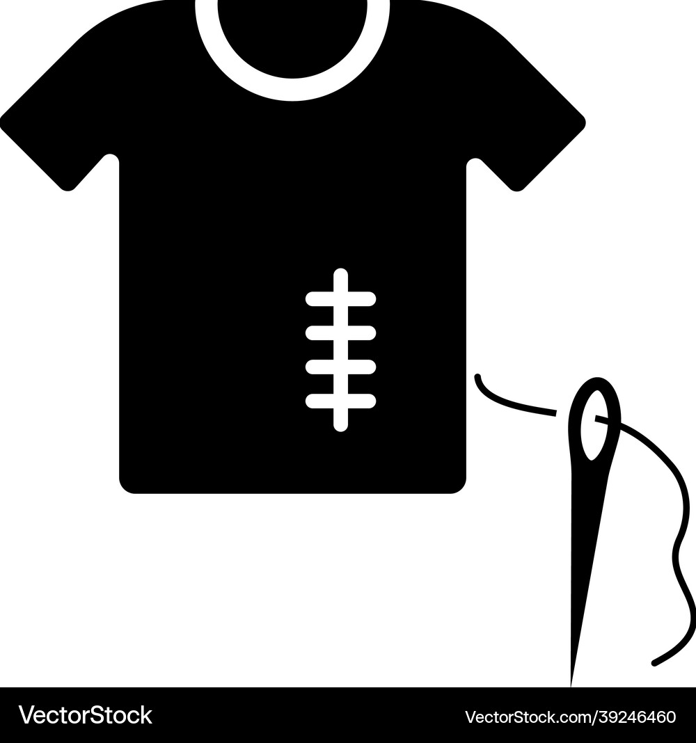 Shirt stitching Royalty Free Vector Image - VectorStock