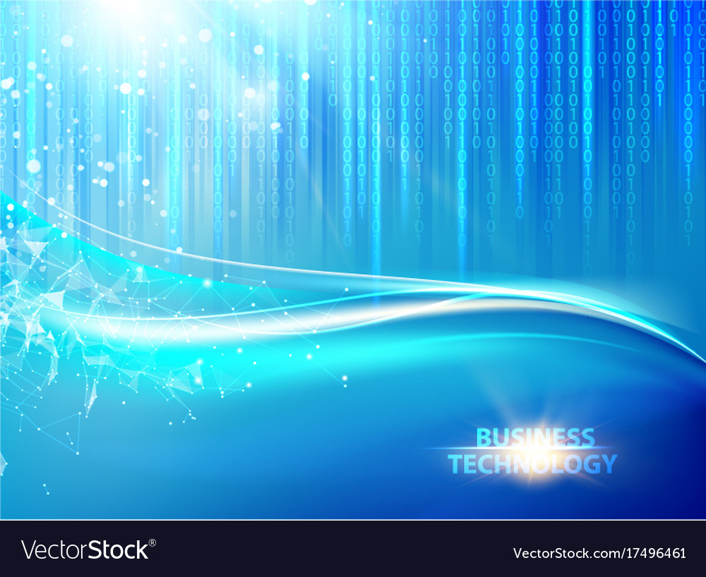 Blue background with bigdata cyber code Royalty Free Vector