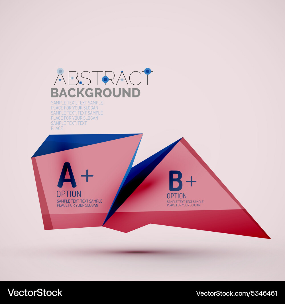 Geometric shapes with sample text abstract Vector Image
