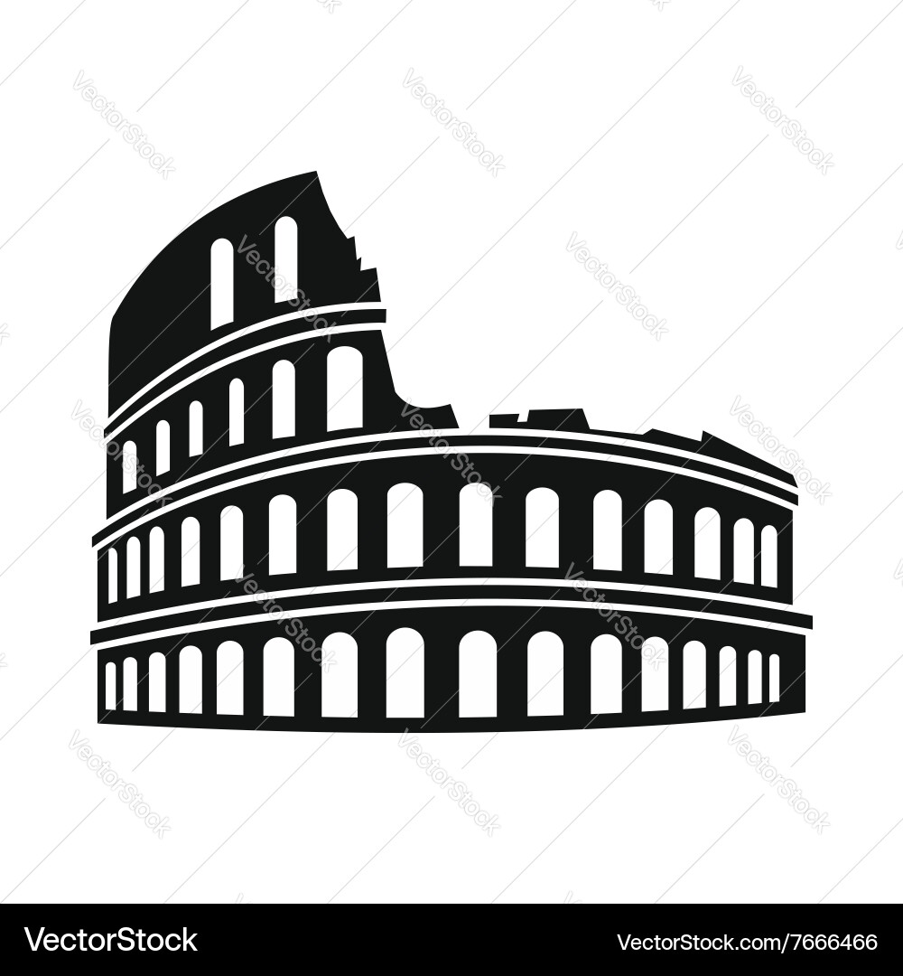 Roman Colosseum icon simple style Royalty Free Vector Image