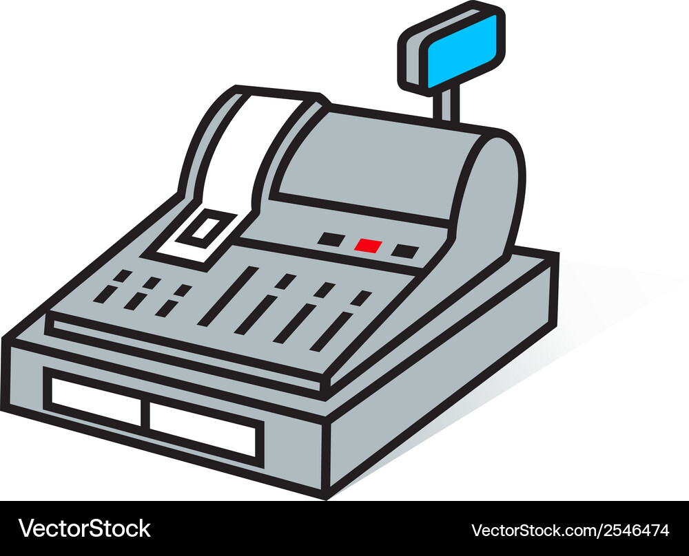 Cash register sign Royalty Free Vector Image - VectorStock