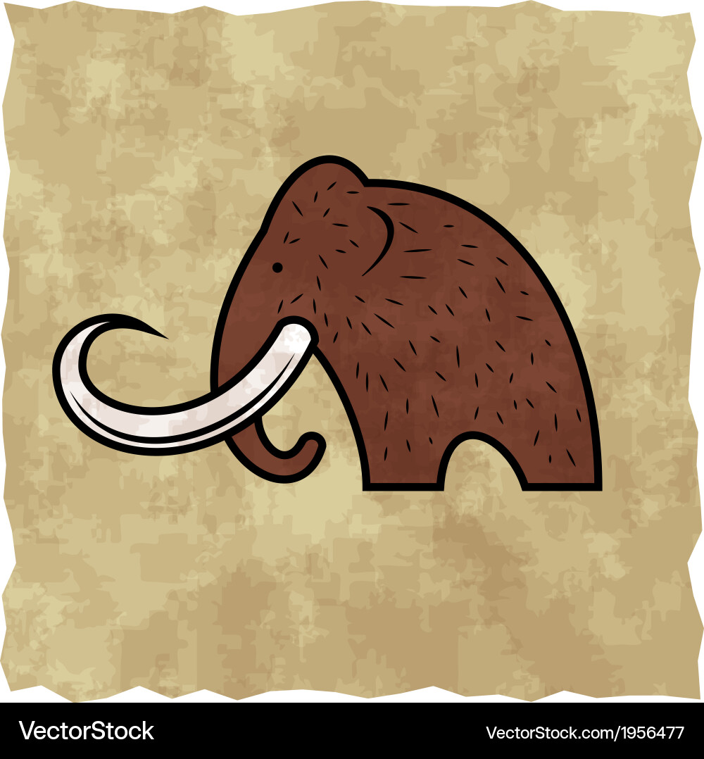 Cartoon mammoth Royalty Free Vector Image - VectorStock