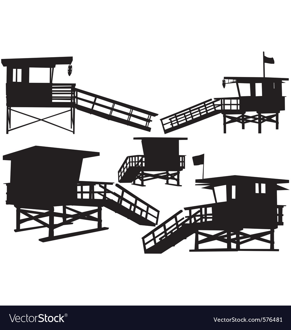 Lifeguard tower Royalty Free Vector Image - VectorStock