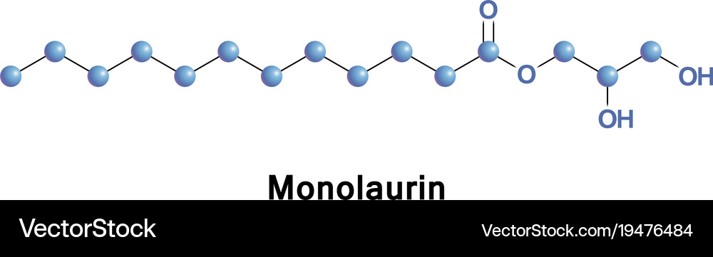 Monolaurin glycerol monolaurate Royalty Free Vector Image