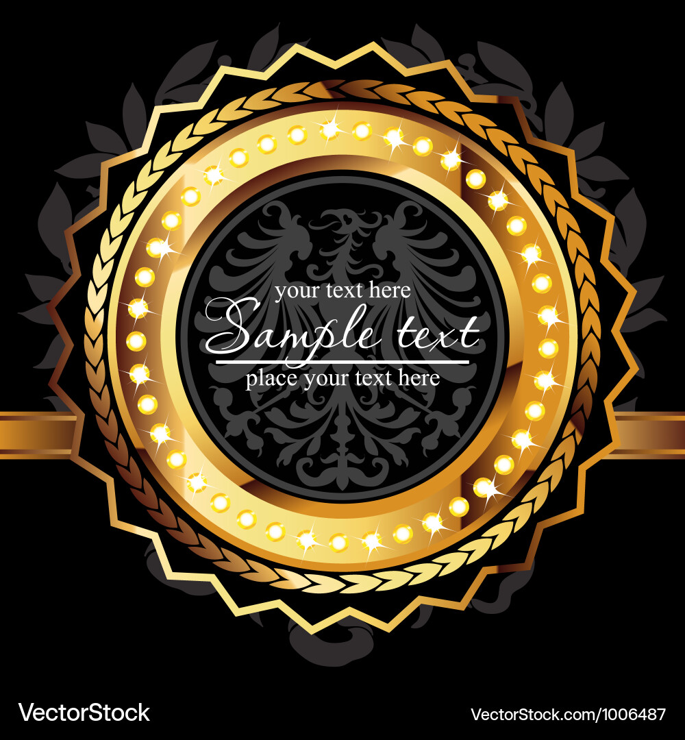 Golden circle Royalty Free Vector Image - VectorStock