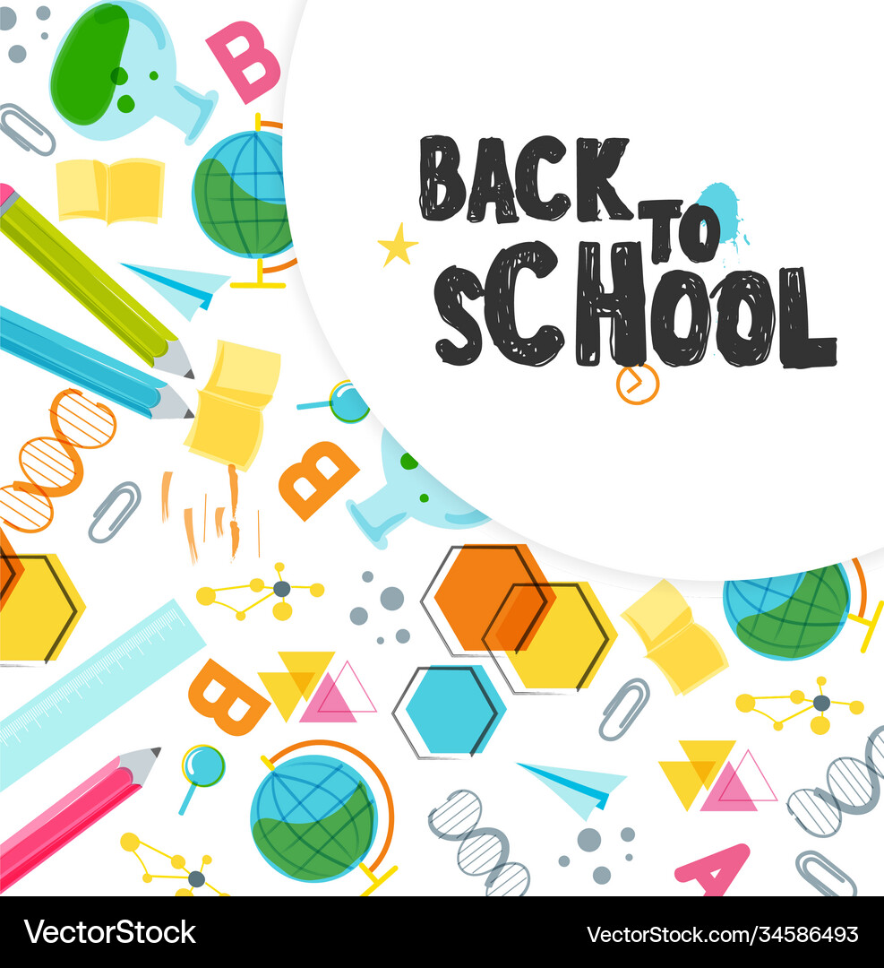 Back to school design concept made from pencils Vector Image