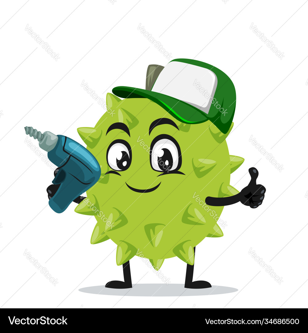 Durian mascot or character Royalty Free Vector Image
