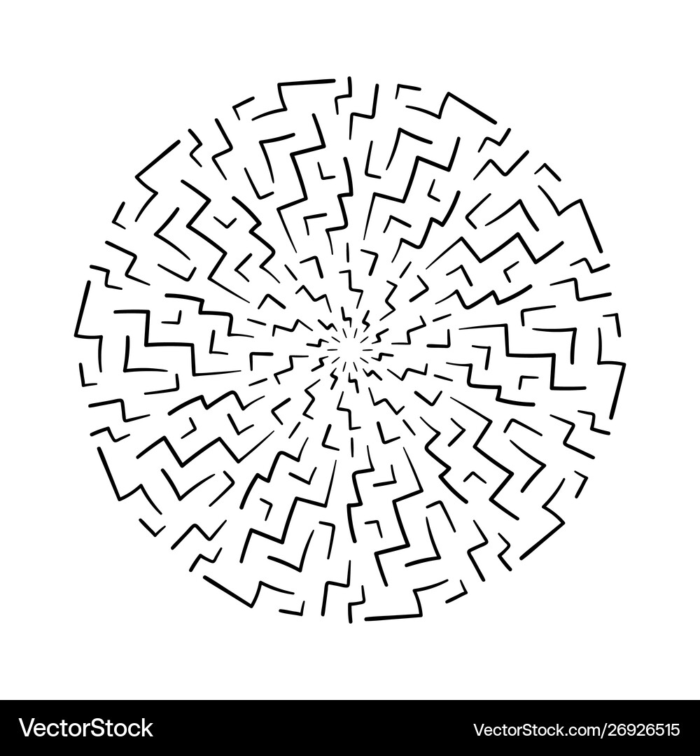 Abstract circle hand-drawn geometric graphic Vector Image