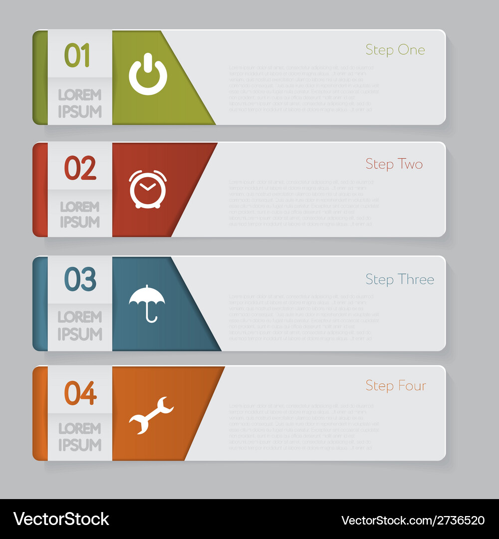 Infographic design number banners template graphic