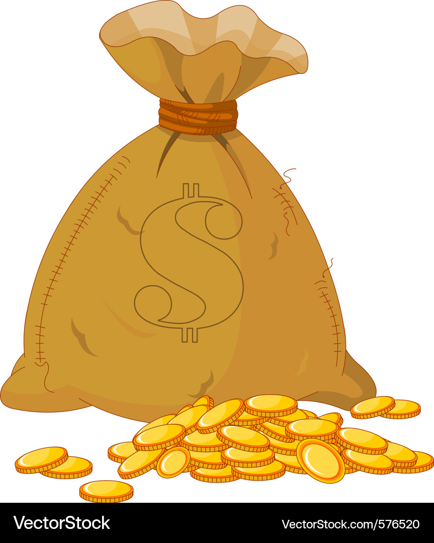 Sack of gold Royalty Free Vector Image - VectorStock