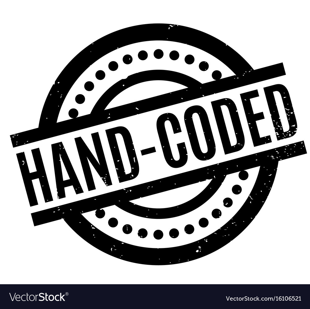 Hand-coded rubber stamp Royalty Free Vector Image
