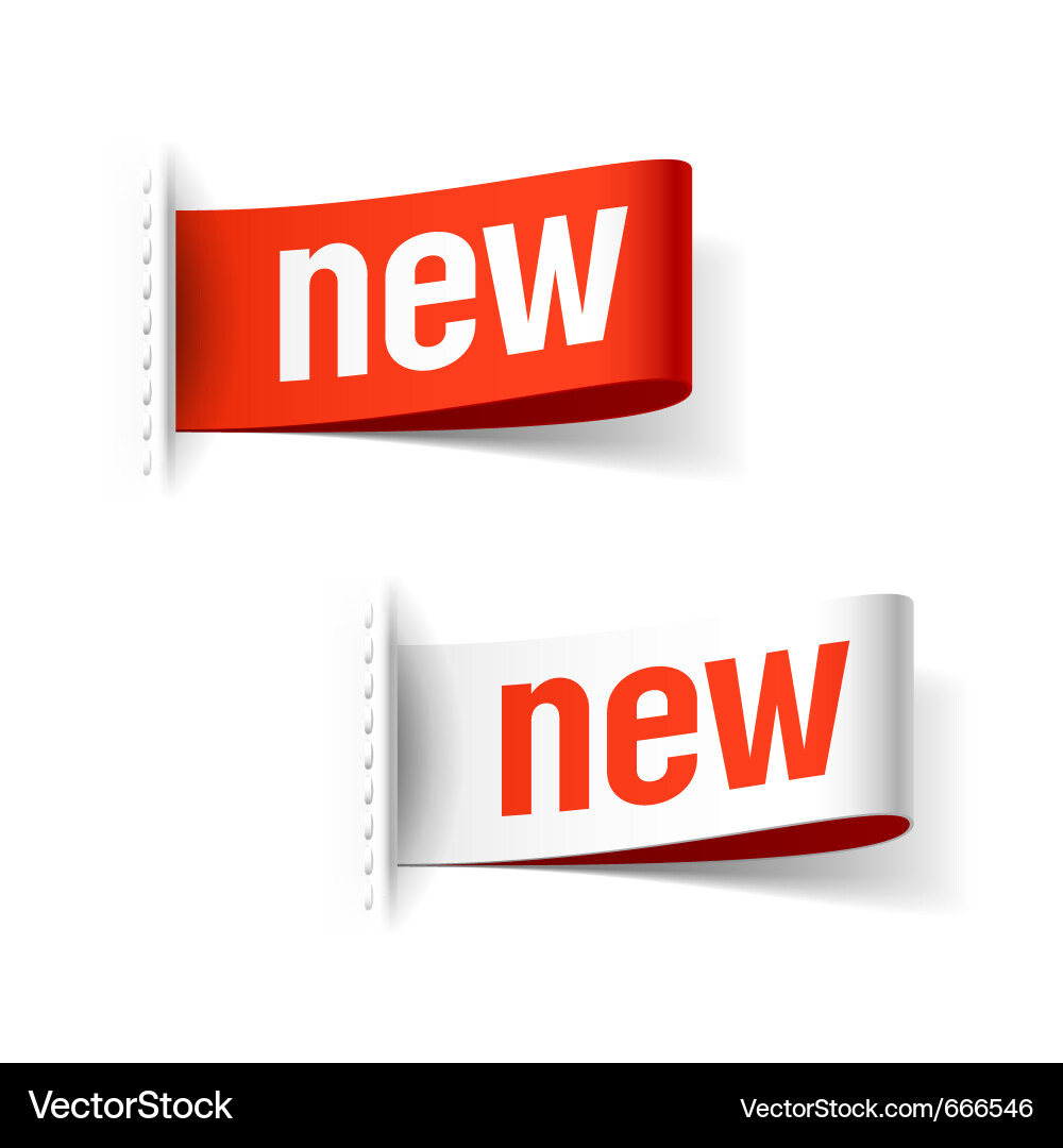 New labels Royalty Free Vector Image - VectorStock