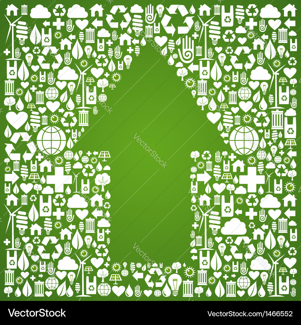 Up arrow green icons background Royalty Free Vector Image