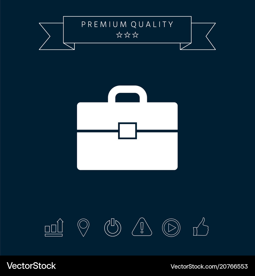 Portfolio icon symbol Royalty Free Vector Image