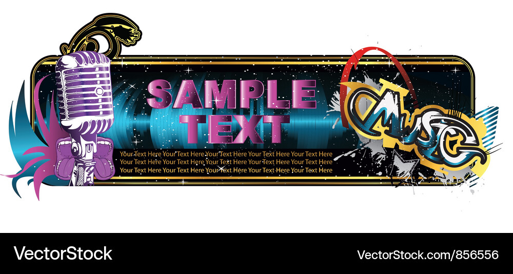 Music banner Royalty Free Vector Image - VectorStock