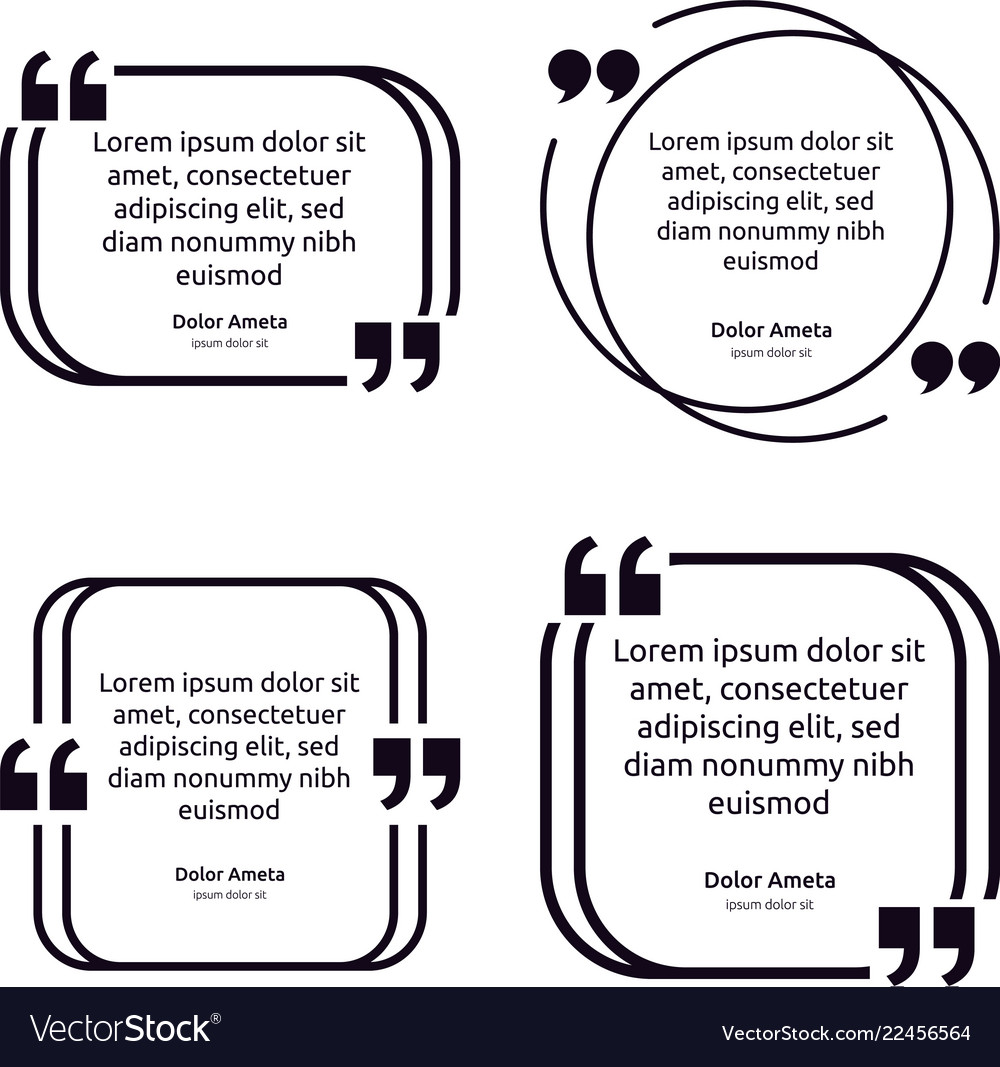 Remark quote text box poster template concept Vector Image