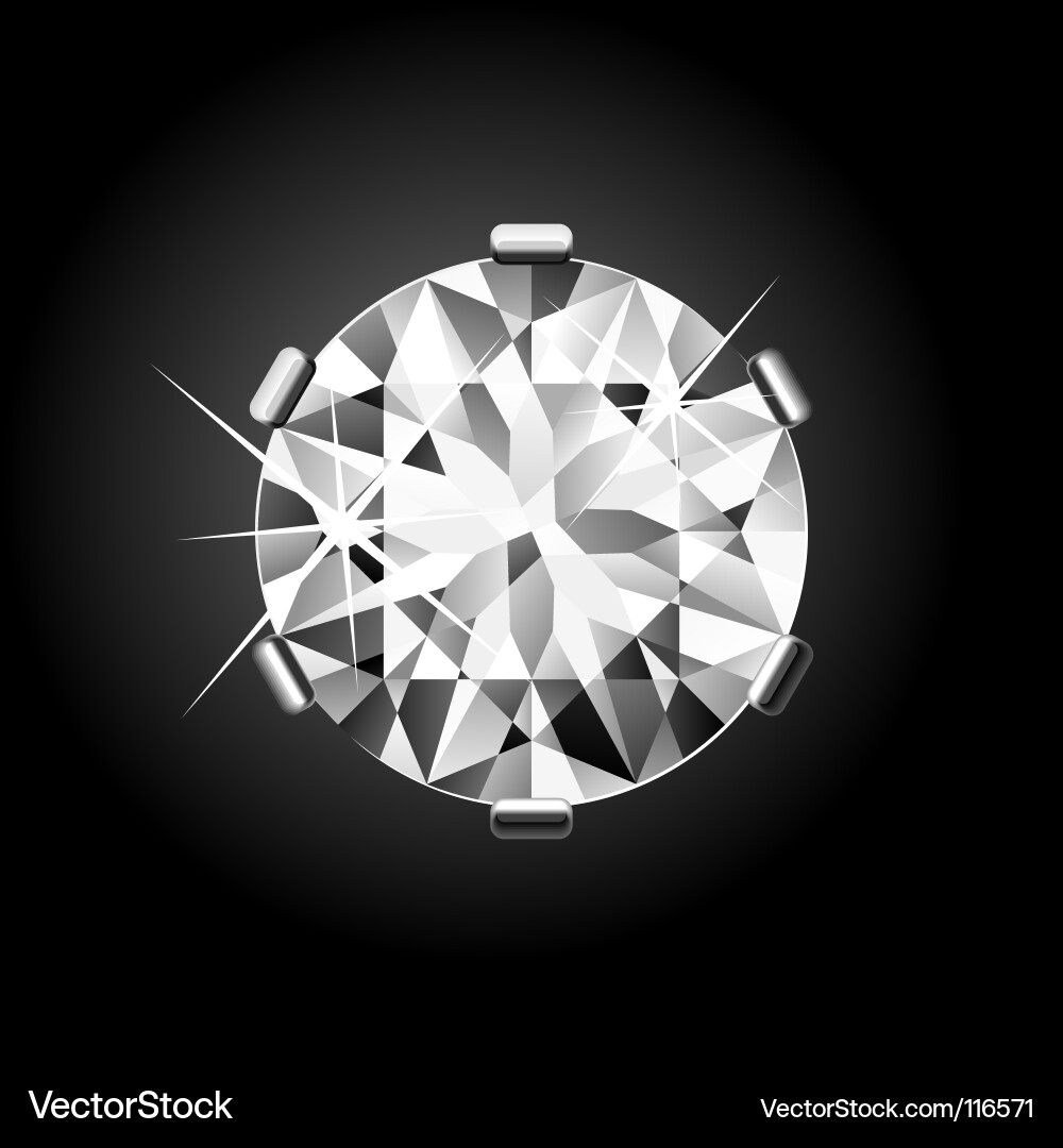 Round diamond Royalty Free Vector Image - VectorStock