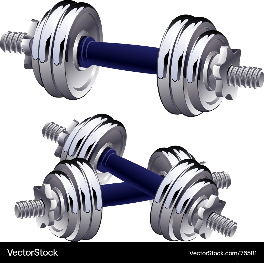 Dumbbells Royalty Free Vector Image - VectorStock