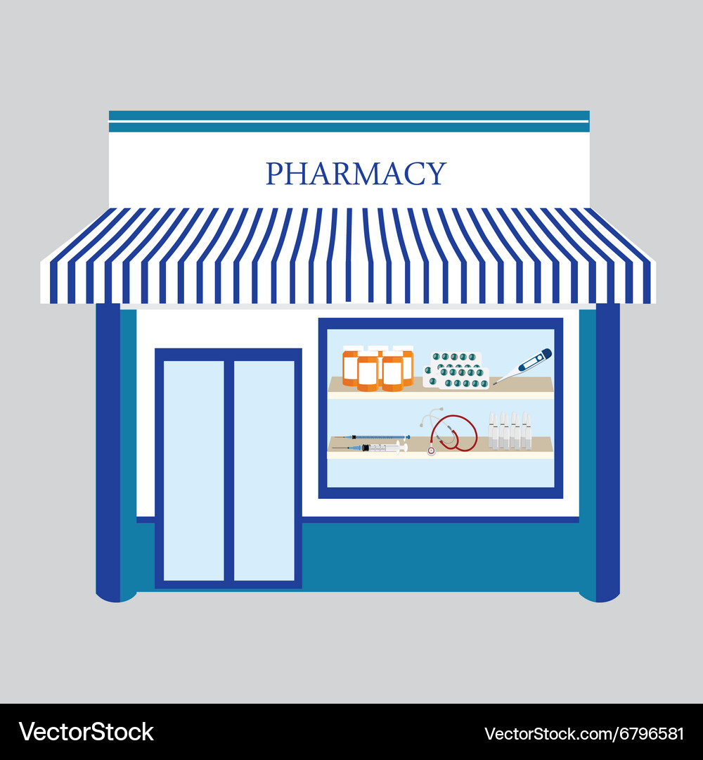 Pharmacy drugstore shop Royalty Free Vector Image