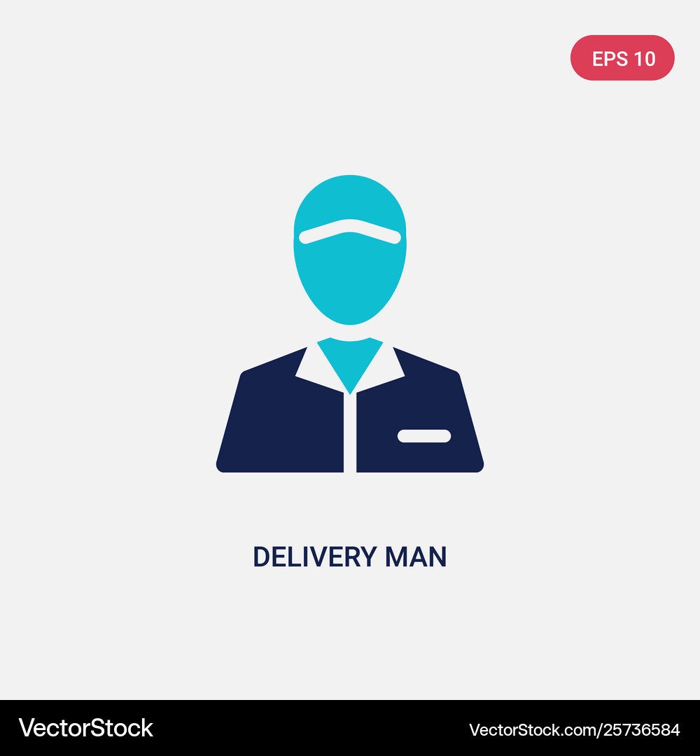 Two color delivery man icon from delivery Vector Image