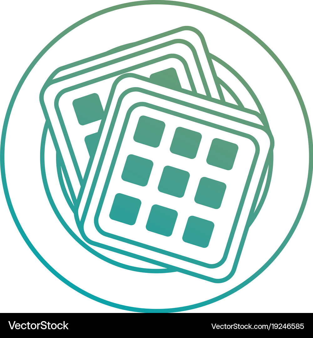 Breakfast dish with bread slices isolated icon Vector Image