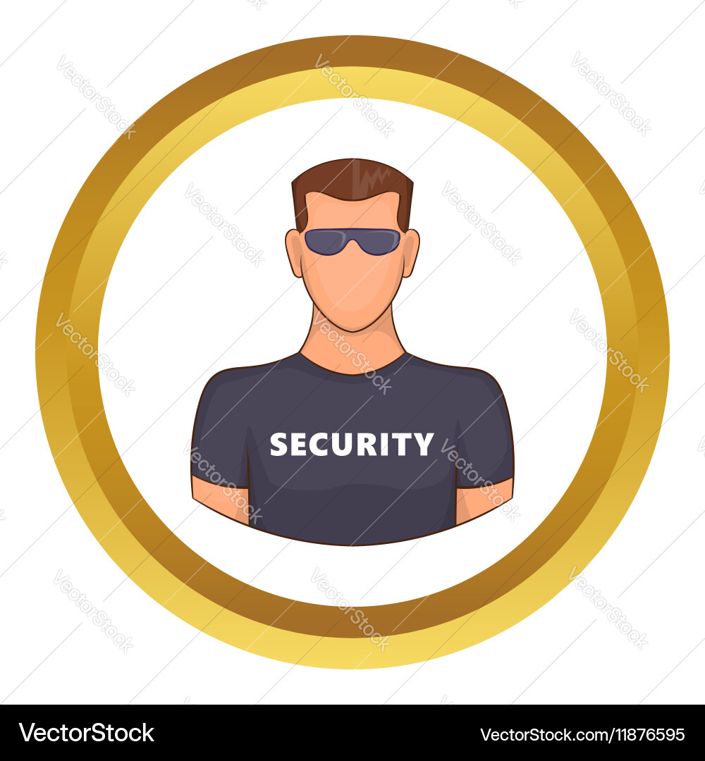 Security guard male icon Royalty Free Vector Image