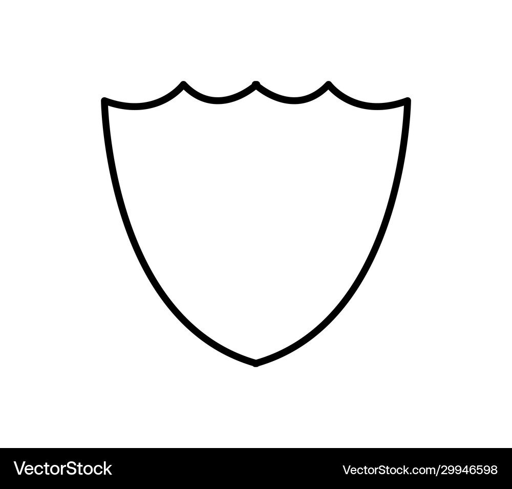 Shield icon in on white background Royalty Free Vector Image