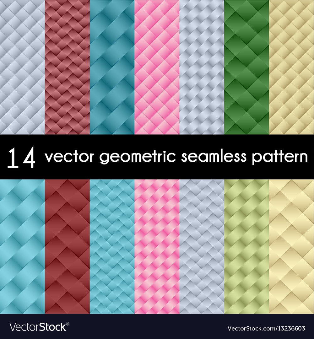 Wallpaper set geometric seamless background Vector Image