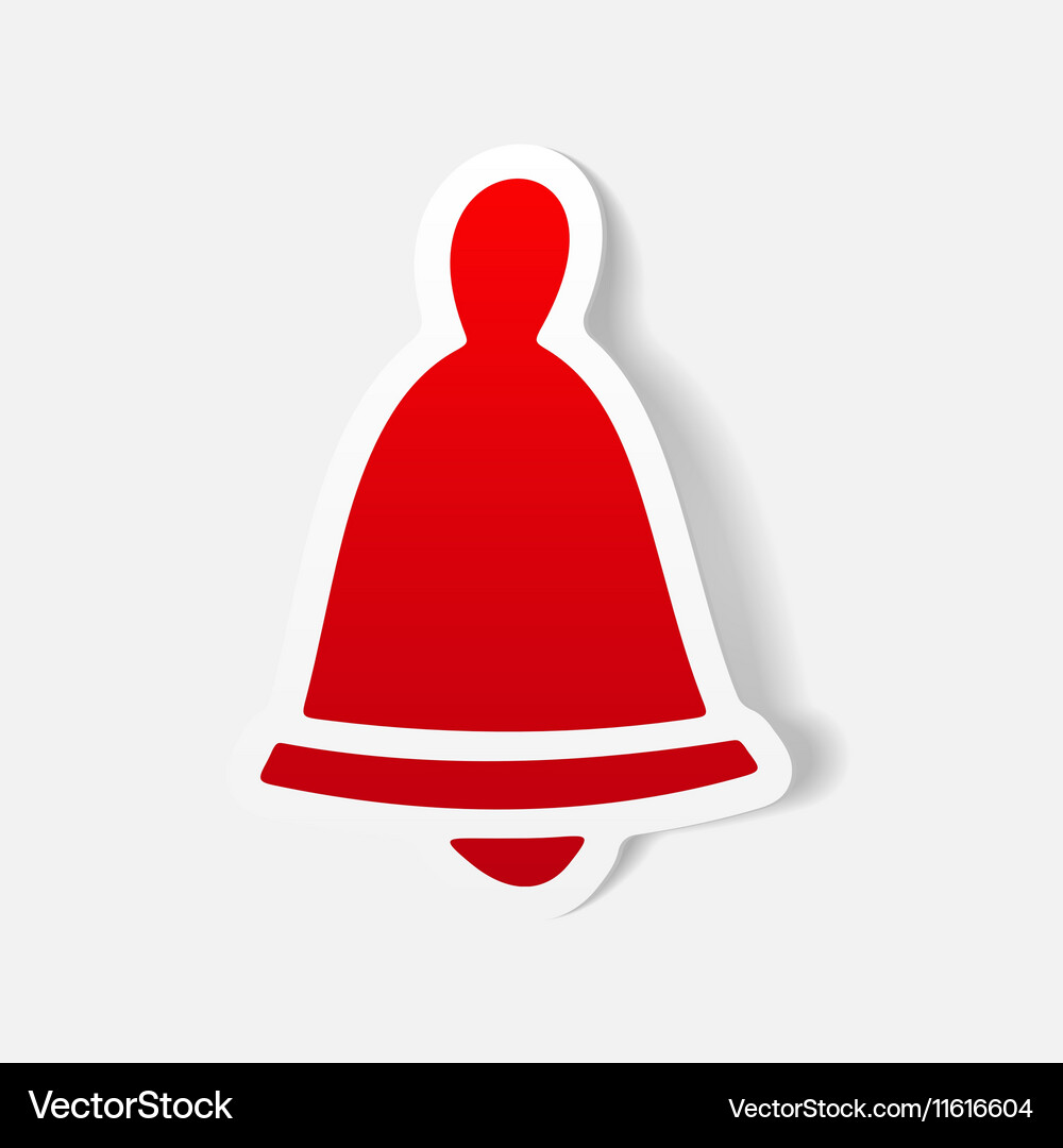 Realistic design element christmas bell Royalty Free Vector