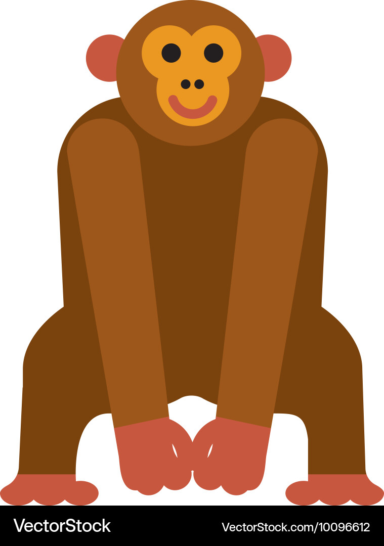 Icon chimpanzee monkey Royalty Free Vector Image