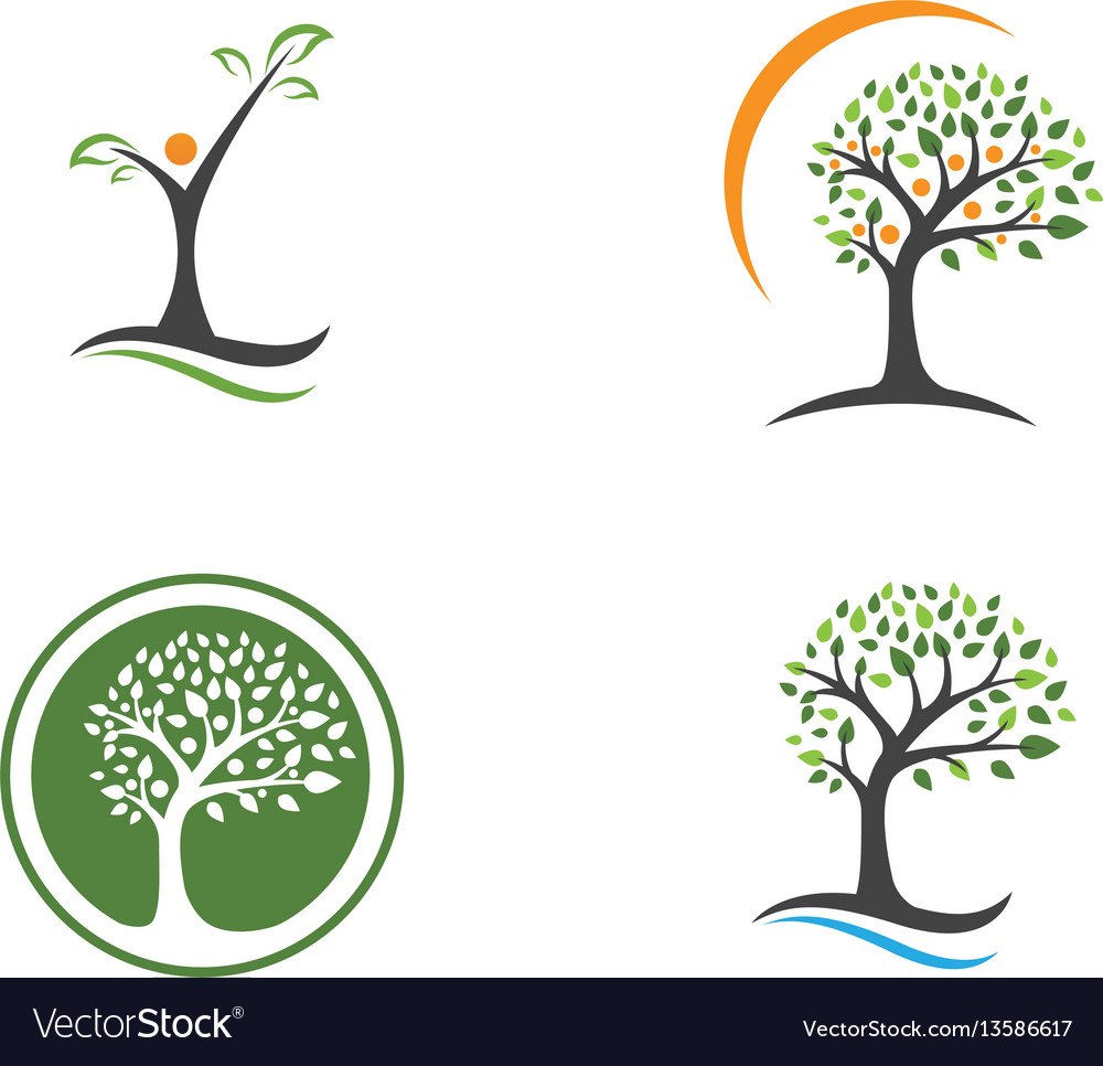 Family tree symbol icon logo design template Vector Image